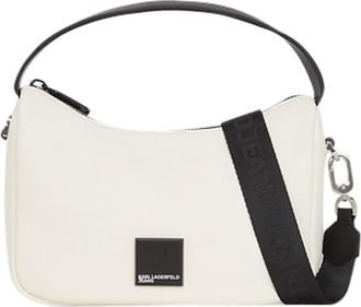 Karl Lagerfeld Karl Lagerfeld Jeans, Damen, Box Logo Soft Mini Hobo, Weiss, One size