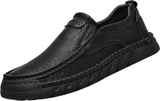 Generic Chaussures en cuir pour homme - Grande taille - Chaussures dext&eacute;rieur d&eacute;contract&eacute;es en cuir - Chaussures de randonn&eacute;e d&eacute;contract&eacute;es pour homme, Noir, 