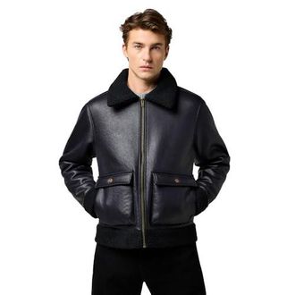 Wrangler Shearling Jacket Veste, Noir, XXL Hommes