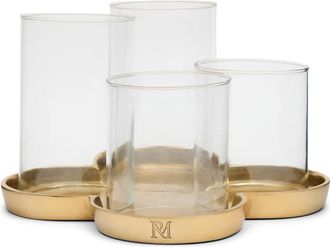 Riviera Maison Rivièra Maison - Lionas Windlicht, Gold, Aluminium und Glas