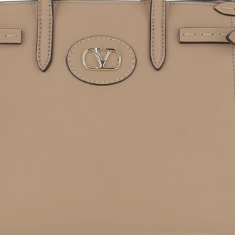Valentino Garavani Womens Leather Handbag With Adjustable Inserts Beige Handbags Hand Bags