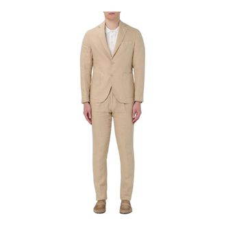 Manuel Ritz Ensemble Deux Pi&egrave;ces en Lin Beige - Homme - Costumes - Beige - Taille: 3XL
