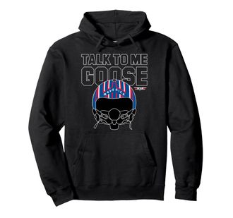 Top Gun Talk To Me Goose Maverick-Helm Pullover Hoodie