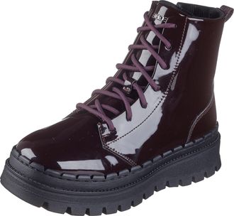 Skechers Damen Jammers-Cool Blocker Mode-Stiefel, Burgunder, 38.5 EU
