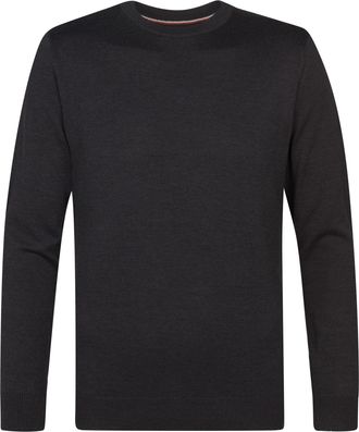 Petrol Industries Herren Pullover - Rundhalsausschnitt - Regular Fit - Feinstrickpullover - Herrenbekleidung - Schwarz - XXL
