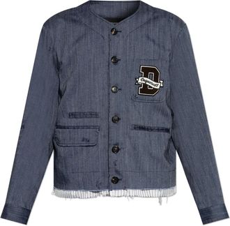 Dsquared2 Homme, Vestes, Bleu, Taille: L Veste &agrave; Effet Vieilli
