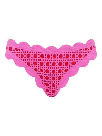 Marysia Swim bas de bikini Antibes &agrave; bords festonn&eacute;s - Rose