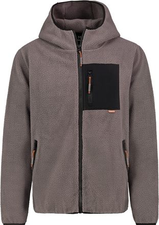 Sublevel Herren Teddy Fleecejacke mit Kapuze middle-grey XXL