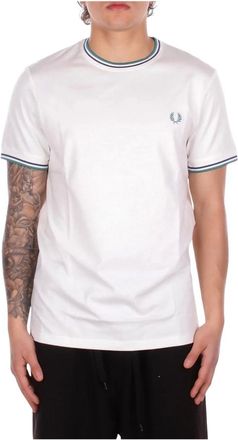 Fred Perry Homme, Tops, Blanc, Taille: XL Logo Front T-shirt