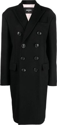Dsquared2 Langer Mantel - Schwarz