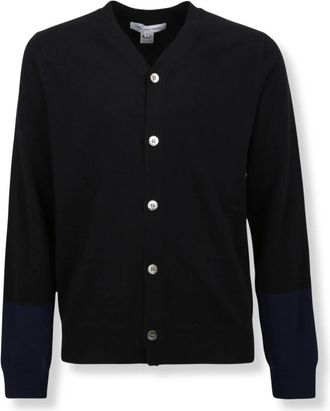 Comme Des Gar&ccedil;ons Cardigan Bicolor Forever - Homme - Pulls - Noir - Taille: M