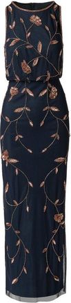 Adrianna Papell Abendkleid Bead Blouson Long Dress Aufwendig verziertes, &auml;rmelloses Abendkleid