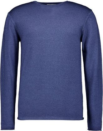Daniele Fiesoli Herren Pullover blau Merinowolle unifarben