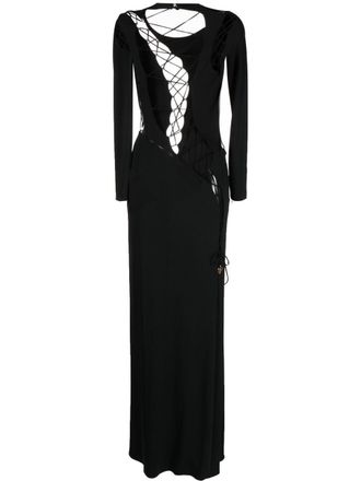 Dundas robe courte &agrave; d&eacute;tail de la&ccedil;age - Noir