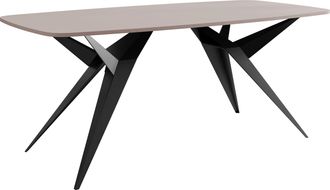 Mirjan24 Ausziehbarer Esstisch Arbadt, Rechteckiger Esszimmertisch fur 4-6 Personen, Beine aus Stah, Praktischer Arbeitstisch, Geeignet Für Wohnzimmer (Cashmer