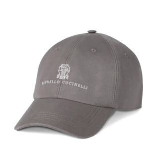 Brunello Cucinelli Homme, Accessoires, Gris, Taille: M Casquette de baseball avec logo brod&eacute; et teinture garment dye