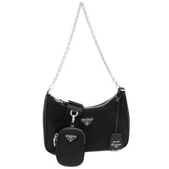 Prada Pre-owned Vintage Nylon Schultertasche - - Pre-owned - Damen - Schwarzk - ONE SIZE