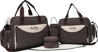 Hemoton Toyvian Sac &agrave; Multifonction pour Maman Grand Format avec Imprim&eacute; &agrave; Sac Bandouli&egrave;re et Tote Bag R&eacute;sistant pour Usage Quotidien et Voyages Couleur Caf&eacute;