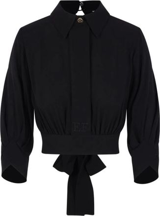 Elisabetta Franchi Femme, Blouses et Chemises, Noir, Taille: 40 FR Elisabetta Franchi Chemises Noir