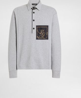 Dolce & Gabbana Sweatshirt Aus Baumwolle In Melierter Optik - Mann Sweatshirts Grau Xl