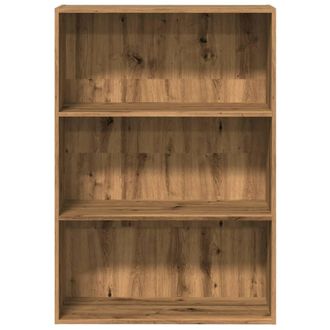 Generic Aufbewahrungs-B&uuml;cherregal, Vertikaler Offener Regal-Organizer, B&uuml;cherregal aus Holzwerkstoff f&uuml;r Wohnzimmer, Schlafzimmer, B&uuml;ro (Handwerkliche Eiche 4