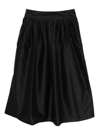 Less jupe à design plissé - Noir