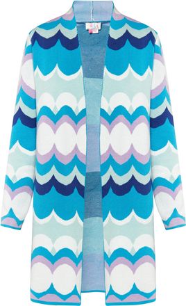 Izia Strickjacke Damen Blau Mehrfarbig