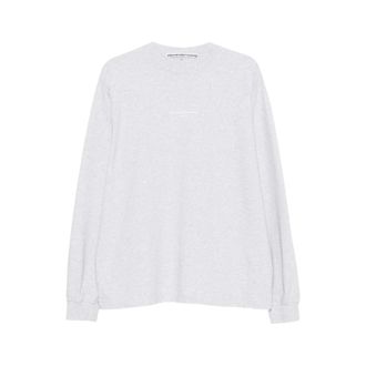 Alexander Wang Tee Manches Longues Logo - Femme - Tops - Gris - Taille: 42 FR