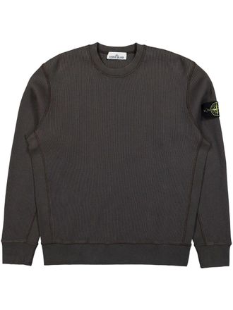 Stone Island sweat en coton à patch Compass - Gris