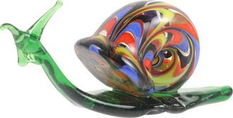 Exceart Tierstatue aus Kristall, Tier, Feengarten, Figuren, Miniatur, Wirbel, Schnecke, Glas, Kunst, Dekoration, Statue, Descargot, mundgeblasen, ein Glas, B&uuml;