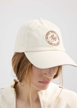 Mango Casquette visi&egrave;re contrastante &eacute;cru - Femme - Taille unique - MANGO