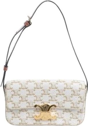 Celine Sac bandouli&egrave;re Triomphe Claude Pre-owned - Femme - Pre-owned - Beige - Taille: ONE Size