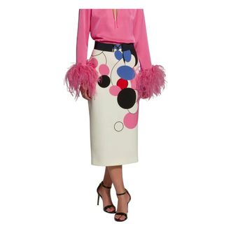 Moskada Roter und Pinker Bulmes Rock - Gr&ouml;&szlig;e 42 - - Skirts - Damen - Beige - L