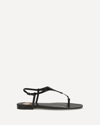 Saint Laurent Cassandre leather Sandals Female 38.5