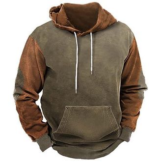 Generic Sweat &agrave; capuche pour homme - D&eacute;contract&eacute; - Manches longues - Coupe droite - Confortable - Cordon de serrage - Pour lext&eacute;rieur - Printemps - Hiver - Pu