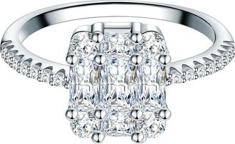 Trilani Ring - Sterling Silber Ring Zirkonia - Gr. 50 - in Silber - f&uuml;r Damen