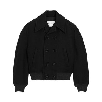 Ami Kurzer zweireihiger Woll-Blouson - - Jackets - Damen - Schwarzk - S
