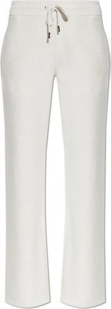 Versace Femme, Pantalons, Beige, Taille: 38 FR Pantalon &Eacute;vas&eacute; en Maille Bouclette M&eacute;lange de Laine