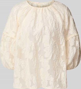 Milano Relaxed Fit Bluse mit 3/4-Arm und Perlen