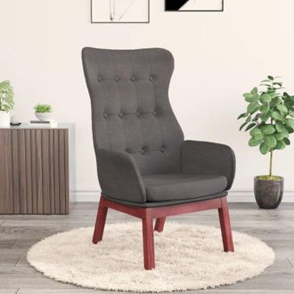 Nova Chaise de relaxation Gris fonc&eacute; Tissu vidaXL