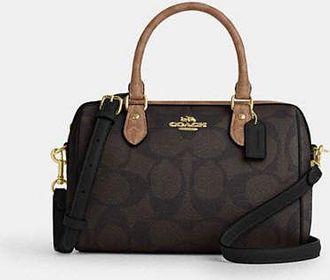 Coach Rowan Satchel aus Signature-Canvas in Blockfarben