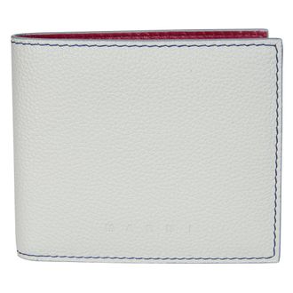 Marni Homme, Accessoires, Blanc, Taille: ONE Size Portefeuille Bifold Textur&eacute; avec Coutures