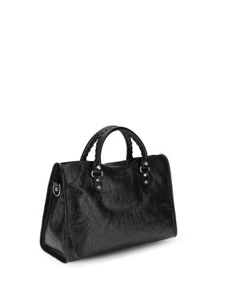 Balenciaga Womens Handbag Le City Black Lambskin Shoulder Bags