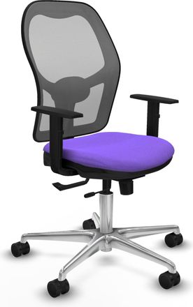 Piqueras y Crespo Computerstuhl mit 1D-Armen, h&ouml;henverstellbare Lendenwirbelst&uuml;tze, ausgestattet mit Syncro/Traslack und eingespritztem Schaum. R&auml;der 65 mm Nylon, Grau/