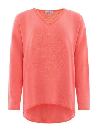 Zwillingsherz Sweatshirt Positive Mind (1-tlg) Fransen