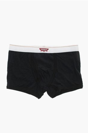 Dsquared2 Stretch Cotton Boxer With Contrasting Elastic Waistband size L