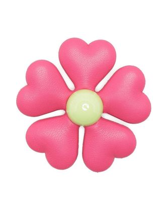 Moschino broche fleur en cuir - Rose