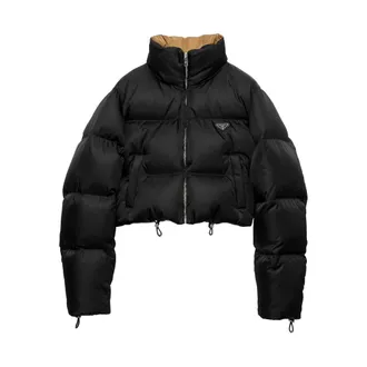 Prada Cropped Re-Nylon Down Jacket