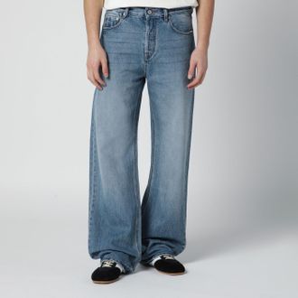 Jacquemus Gerade geschnittene Jeans in blauem de-N&icirc;mes-Denim
