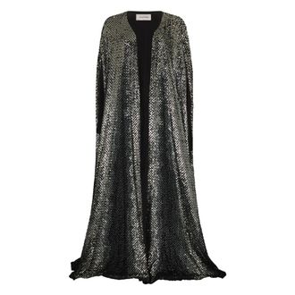 Valentino Garavani Femme, Vestes, Noir, Taille: ONE Size Cape Long &Eacute;l&eacute;gant